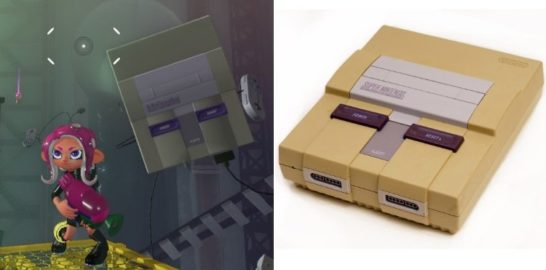 The SNES Consoles Floating In Splatoon 2: Octo Expansion Are Yellow ...
