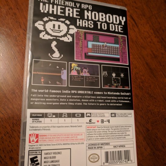 Check Out Unboxing Images Of Undertale For Nintendo Switch – NintendoSoup