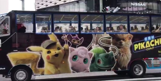 Pokemon Detective Pikachu Amphibious Bus Touring Around Tokyo ...
