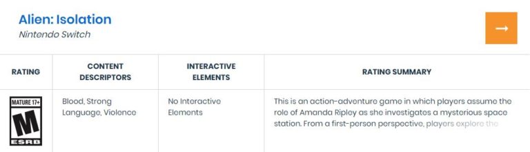 Alien: Isolation Has Been Rated By The ESRB For Switch – NintendoSoup