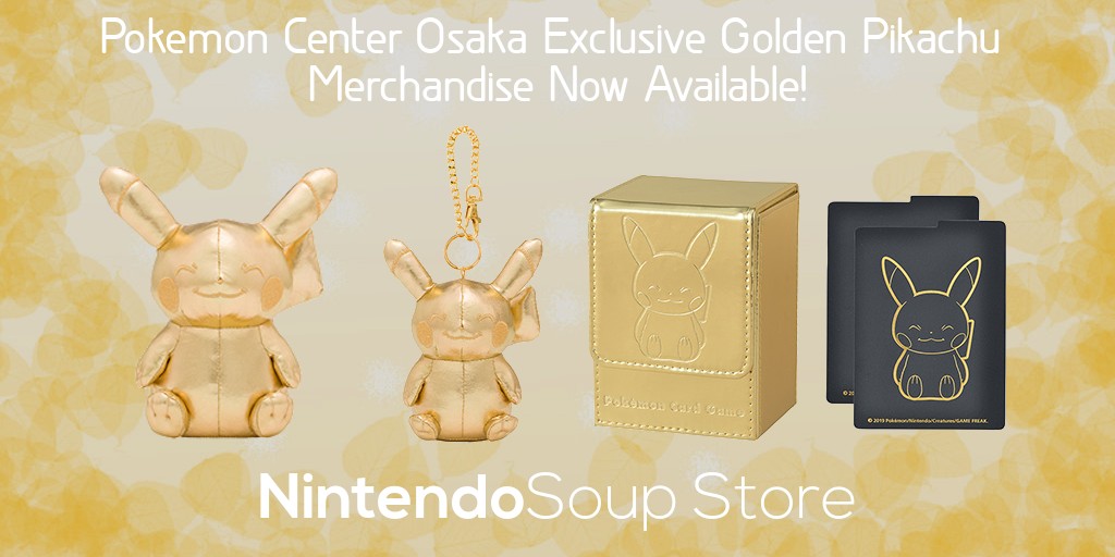 Pokemon Center Osaka DX Exclusive Golden Pikachu Merchandise Up For Pre ...