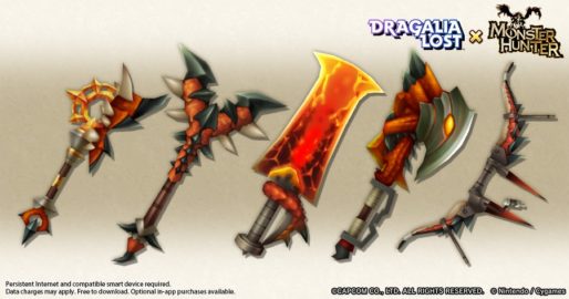Rathalos Weapons Revealed For Dragalia Lost X Monster Hunter Collab ...