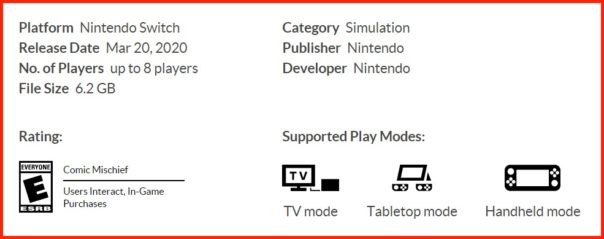 Animal Crossing: New Horizons ESRB Rating Once Again Mentions In-Game ...