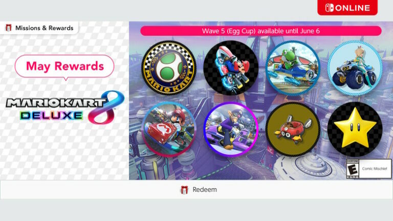 Nintendo Switch Online Missions And Rewards Fifth Wave Of Mario Kart 8 Deluxe Icon ...