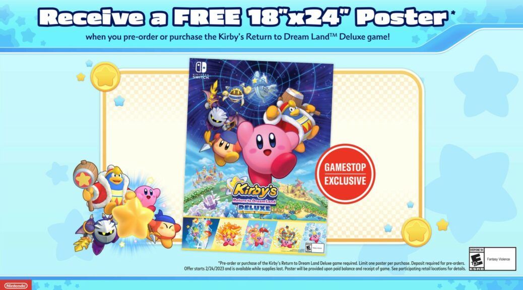 Gamestop Announces Kirby’s Return To Dream Land Deluxe Poster As Pre ...