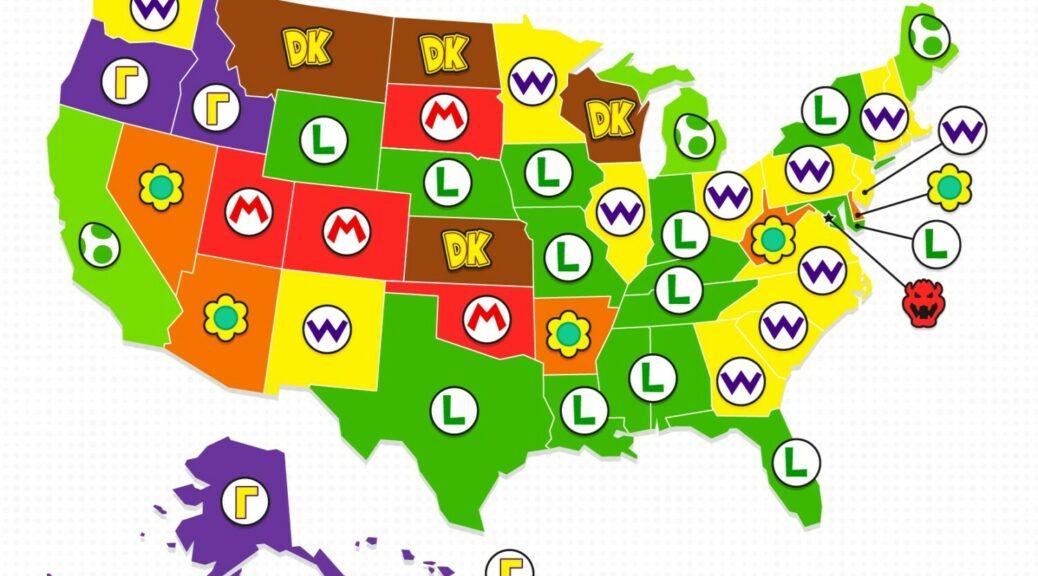 Check Out Every U.S. State’s Most Popular Super Mario Character, Based ...