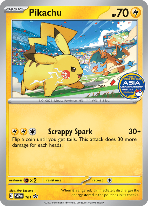 Pokemon TCG Asia Championships Pikachu Promo Card’s English Design ...