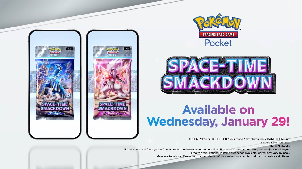 Pokemon TCG Pocket Space-Time Smackdown Expansion Launches January 29th 2025 – NintendoSoup